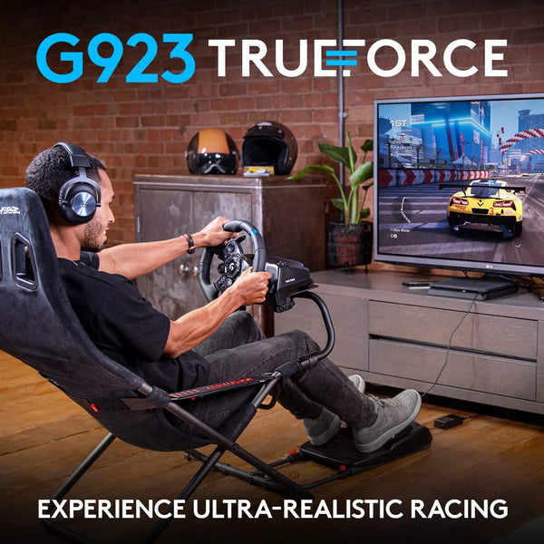 Logitech G923 Trueforce Racing Wheel for PS4 & PS5 - Gamesplanet